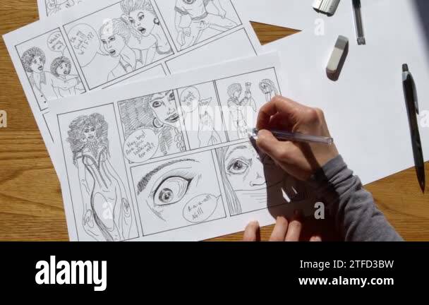 Retro comic drawings Stock Videos & Footage - HD and 4K Video Clips - Alamy