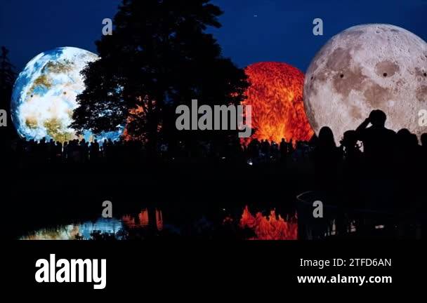 BRNO Czech Republic - models of the planets Sun, Mars, Earth and Moon ...