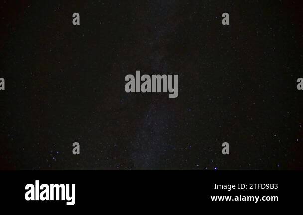 8K 7680x4320.Milky Way stars in night sky.Time lapse video of starry ...