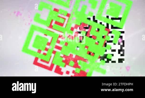 Animation of qr code and qr code scanning on smartphone. global ...