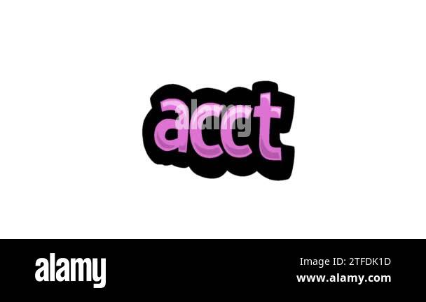 White screen animation video written ACCT Stock Video Footage - Alamy