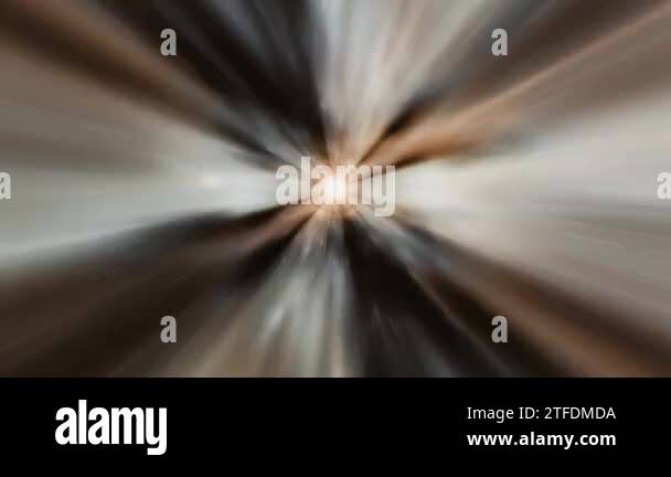 Abstract radial glow golden streak light vortex tunnel with center optical flare light. 4K 3D ...