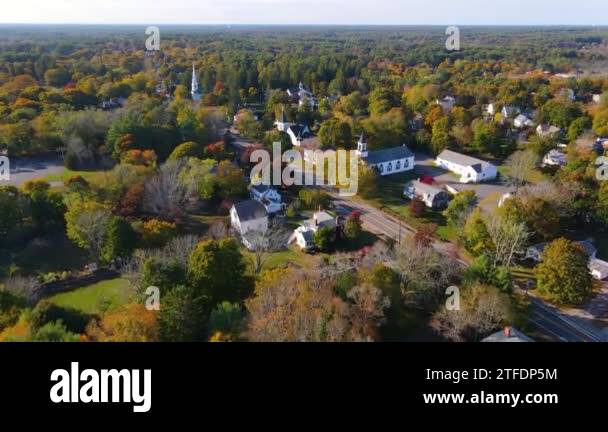 Kingston historic town center including Mayflower Congregational Church ...