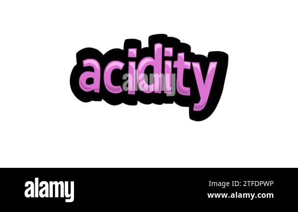 White screen animation video written ACIDITY Stock Video Footage - Alamy
