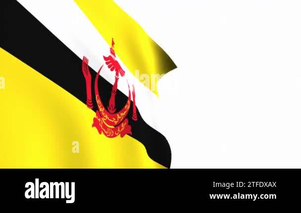 Brunei flag video. 3d Brunei Flag Slow Motion video. the national flag ...