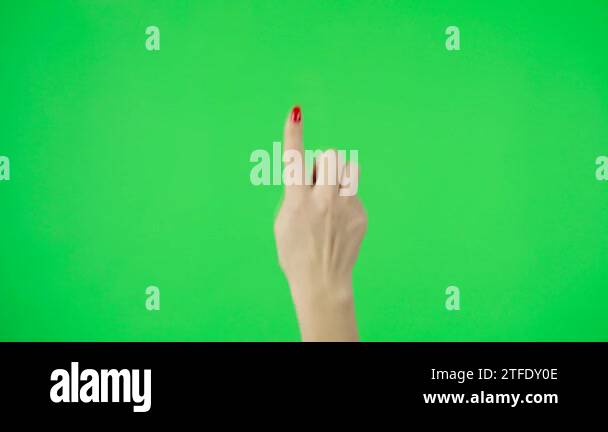 Gestures pack. Female hand touching, clicking, tapping, sliding ...