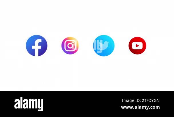 Social Media Logo Compilation Animation, Social Network, Social media ...