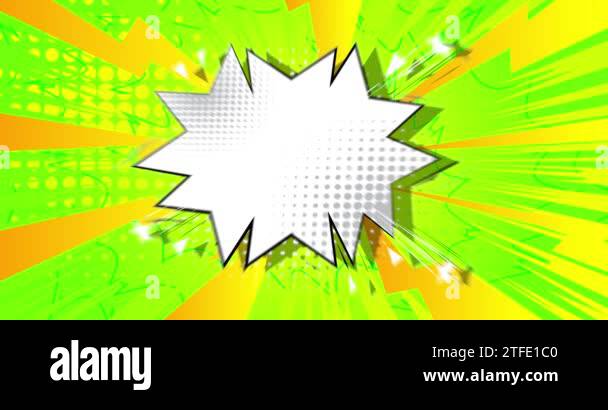 Crazy Spring. Motion poster. 4k animated Comic book word text moving on ...