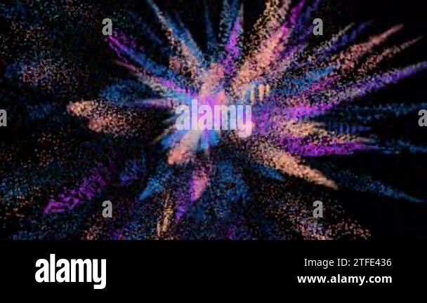 Seamless loop Animation of pastel color powder particles explosion on ...