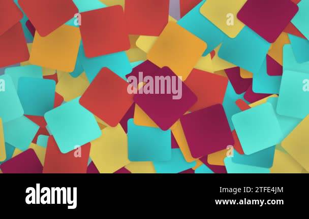Rounded squares full cool autumn color palette background.Video ...