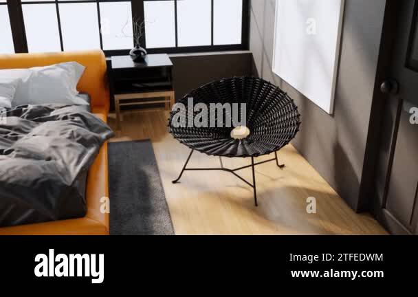 modern bedroom interior design, contemporary room concept, tilt down ...