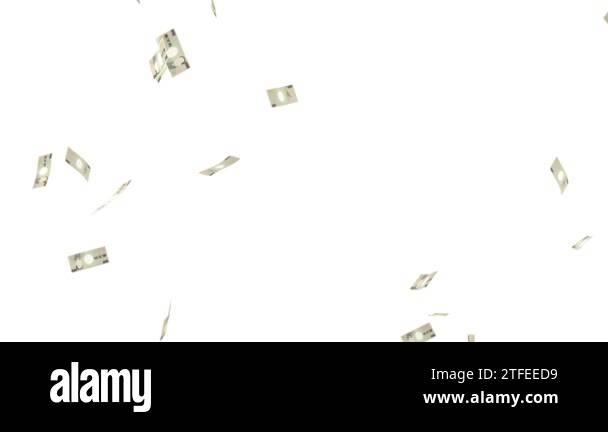 Loop animation of 10,000 yen bill and money dancing (white background ...