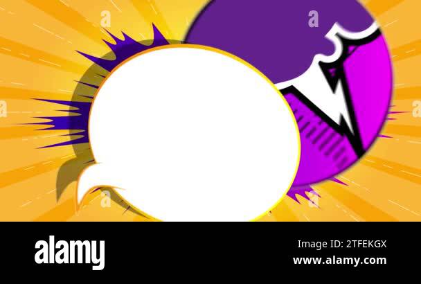 Background animation in pop art, comics style. Retro manga cartoon ...
