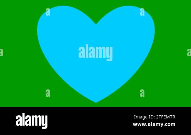 Animated blue heart pounding. Looped video of beating heart. Vector ...