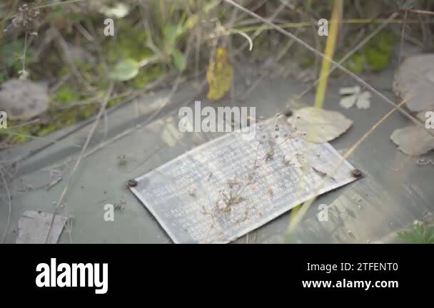 Abandoned rusty radioactive equipment of the soviet union. Cemetery of ...