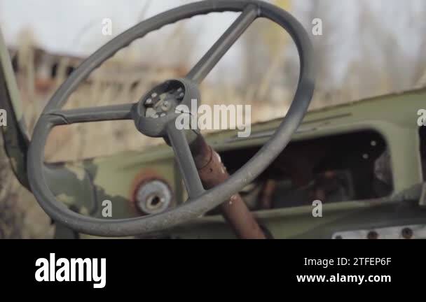 Abandoned rusty radioactive equipment of the soviet union. Cemetery of ...