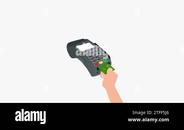 Payment with card 4K animation. Ecommerce card payment system animation ...