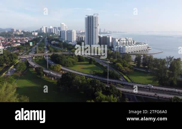 Georgetown, Penang, Malaysia - Nov 01 2021: Highway interchange of ...
