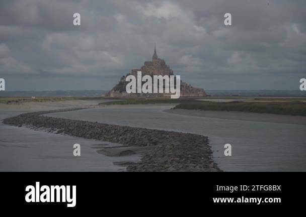 Mont saint michel monastery on normandy coast Stock Videos & Footage ...