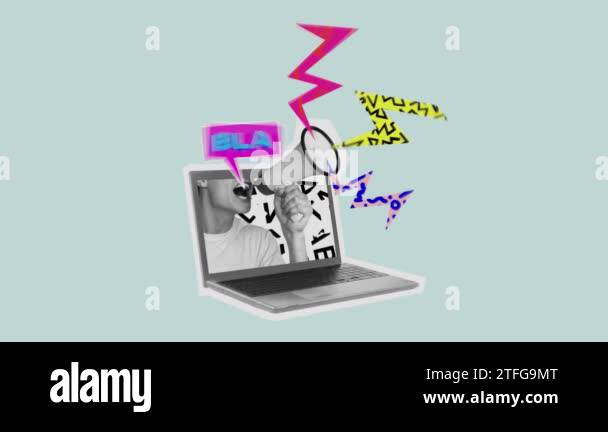 4k. Stop motion and 2D animation. Modern design, contemporary art ...