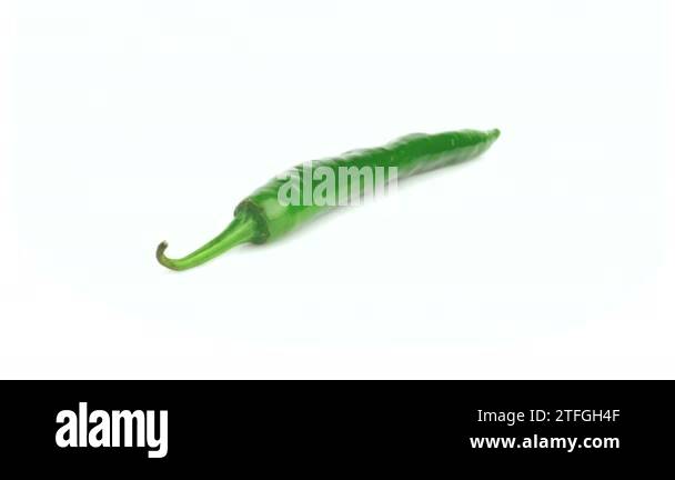 Green chilli pepper isolated Stock Videos & Footage - HD and 4K Video ...