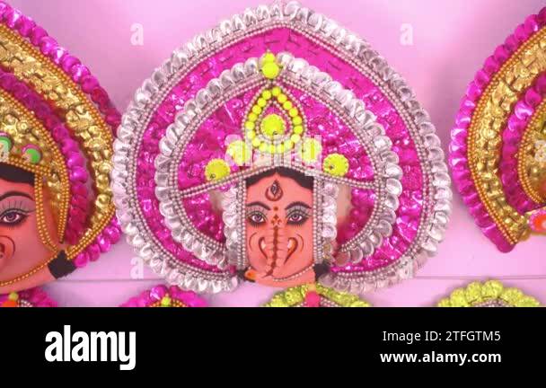 These masks are used for art dance chow in remote areas of West Bengal ...