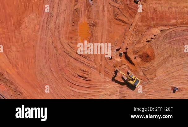 Construction of storm water pits sanitary sewer system excavator ...