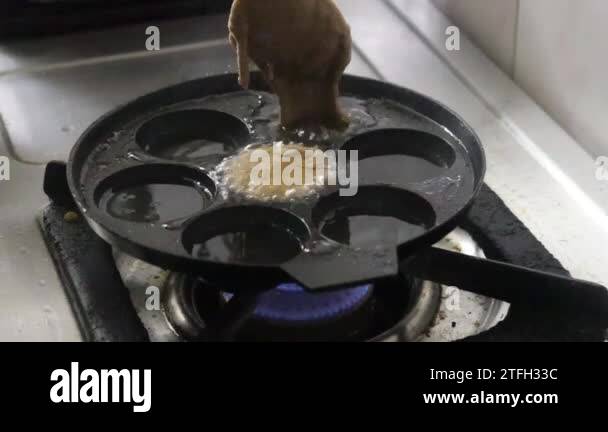 Making of unni appam using unni appam pan. Unni appam or Rice fritters ...