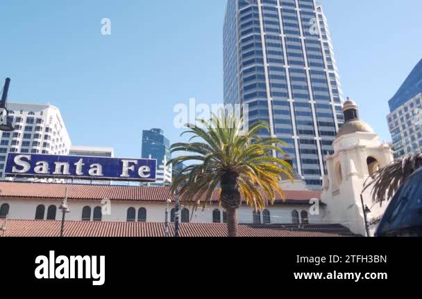 Santa Fe Depot railway station. Railroad terminal, San Diego ...