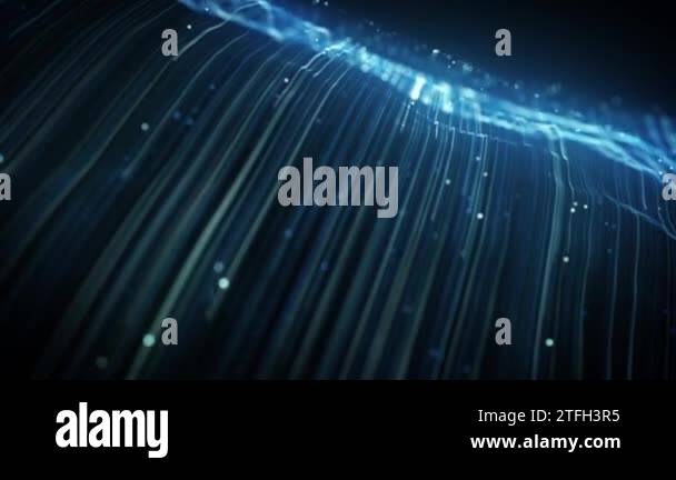 Abstract Light Fiber Strings Flowing Background Loop 4k Animation Of