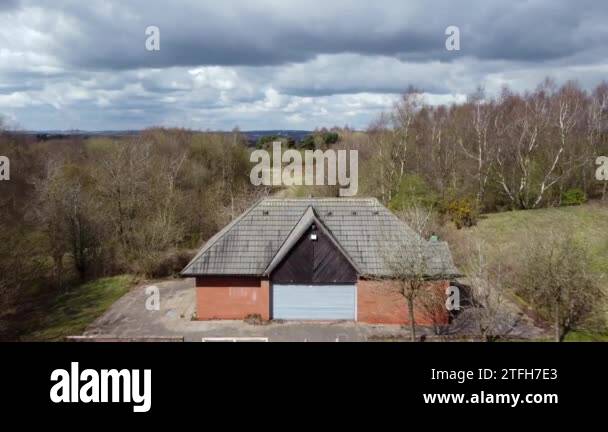 Park Hall country park, Stoke-on-Trent. Ariel 4K drone footage of the ...