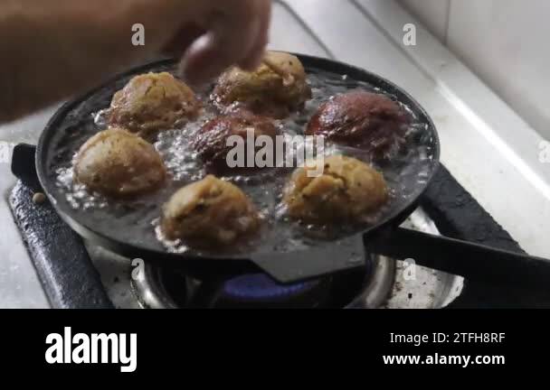 Making of unni appam using unni appam pan. Unni appam or Rice fritters ...