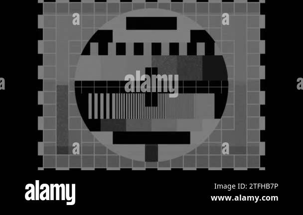 SMPTE black and white screen. SMPTE color stripe technical problems and ...