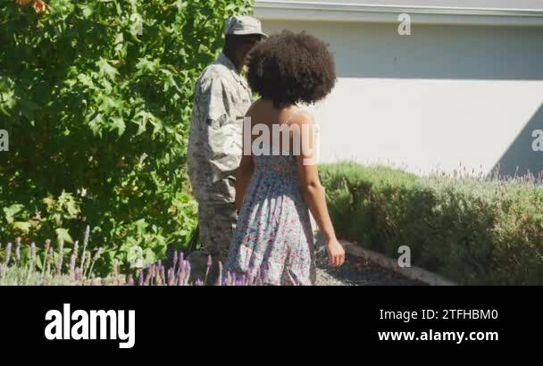 Video of african american soldier and his wife back home together ...