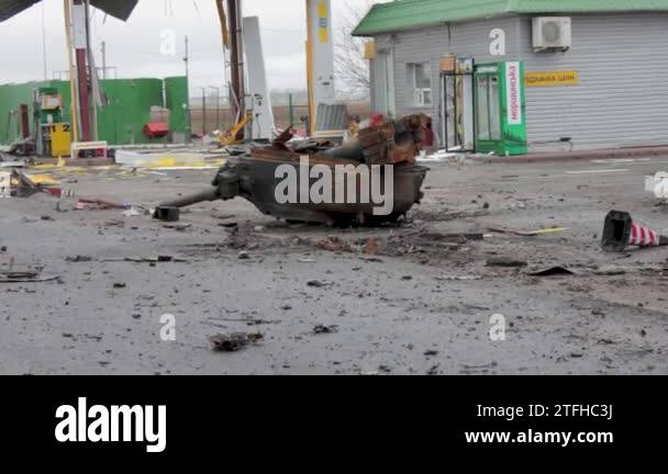 Skibin, Brovary district, Kyiv region, Ukraine - April 20022: Russia ...