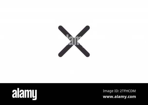 Animated cross linear ui icon. Multiplication. Operation failure ... Animated cross linear ui icon. Multiplication. Operation failure ...