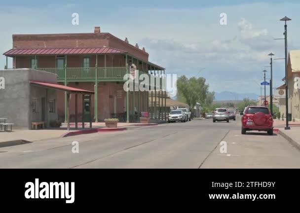 Florence Arizona, USA. Historic downtown with old buildings. Street ...