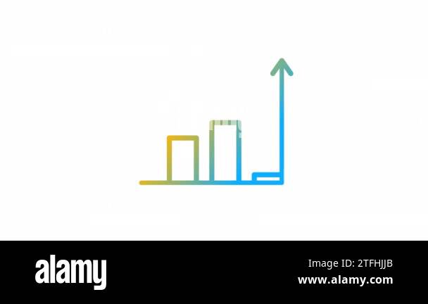 Animated achievement gradient icon. Increase sales in business ...