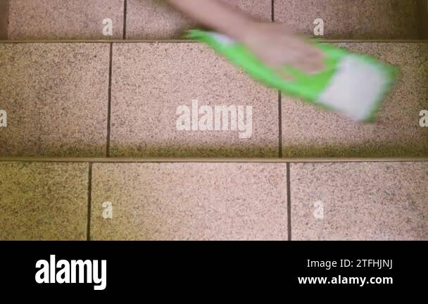 washing the steps in the house by hand and rinsing the floor cloth in ...