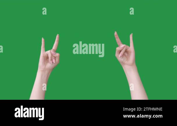 punk gesture rock music dancing hands horns set 2 Stock Video Footage ...