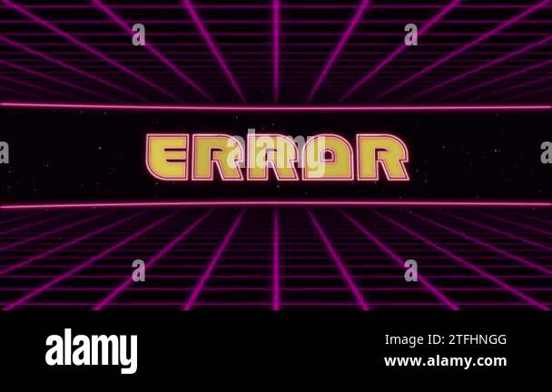 Error Title Animated Retro Futuristic 80s 90s Style. Animation squares ...