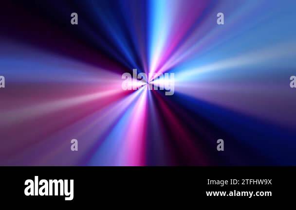 Abstract loop rotating red blue flicker star light sparking with beam ...