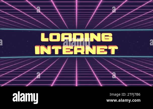 Loading Internet Title Animated Retro Futuristic 80s 90s Style ...
