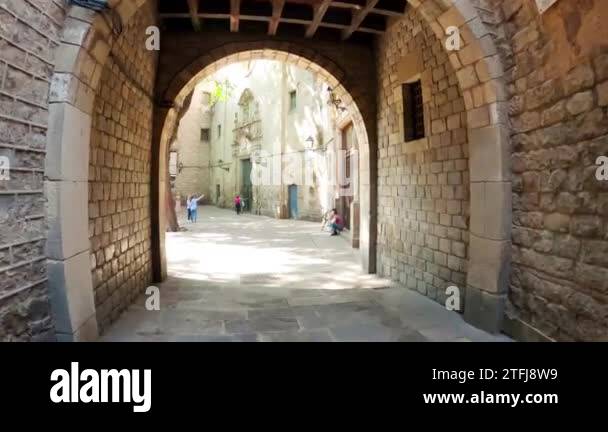 San Felipe Neri Square in Barcelona. A small square in the Gothic ...