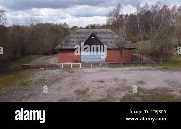 Park Hall country park, Stoke-on-Trent. Ariel 4K drone footage of the ...