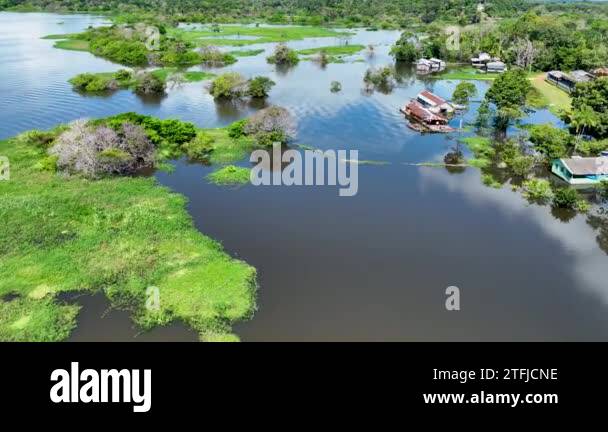 Manaus Brazil. Taruma River at Amazon Forest affluent of giant Black ...