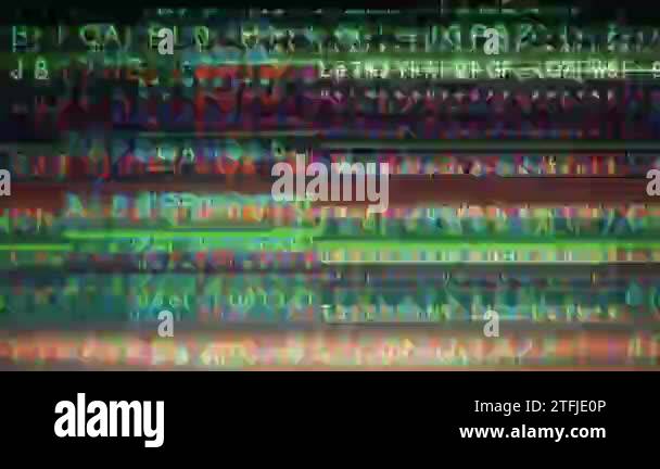 Organic colorful glitch noise with random text background 4k loop ...