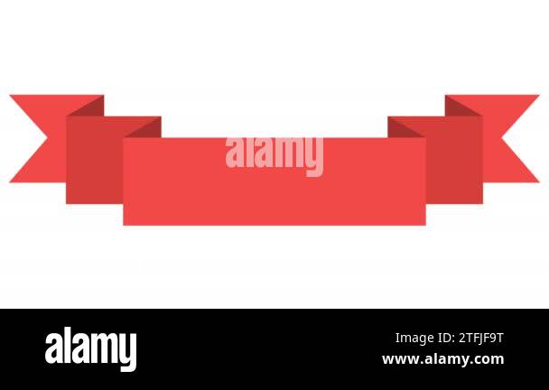 Animated Red Ribbon Banner Stock Video Footage - Alamy