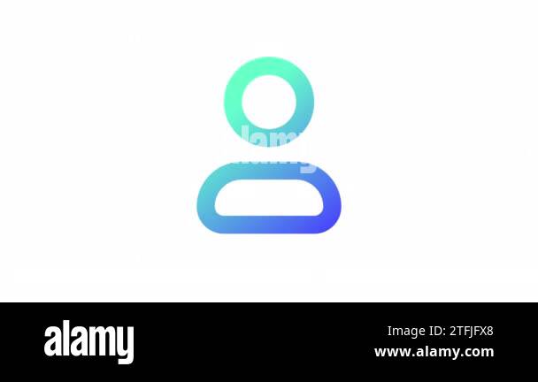 Animated contact gradient ui icon. Profile page. Address book. Seamless ...