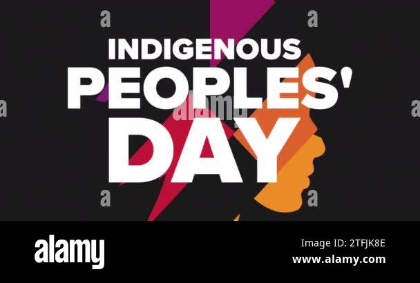 Indigenous Peoples Day. Flat holiday animation. Motion graphic design ...